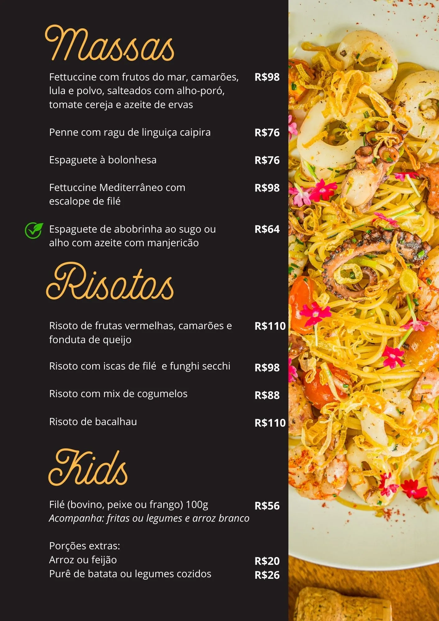 Cardápio - Cavaleiro dos Pireneus | Pousada em Pirenópolis - GO